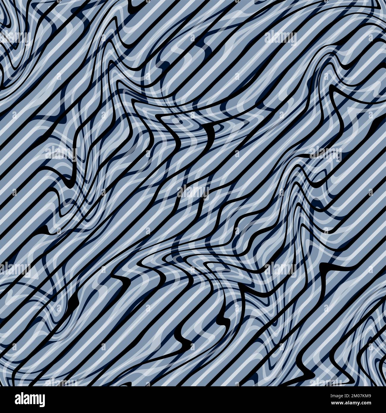 Abstract Illustration of Wave Stripes on Black and Gray Background with ...