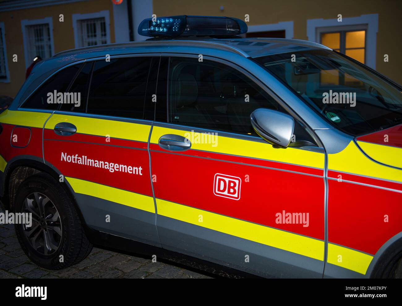 Altoetting, Germany-December 4,2022: A security services car from the ...