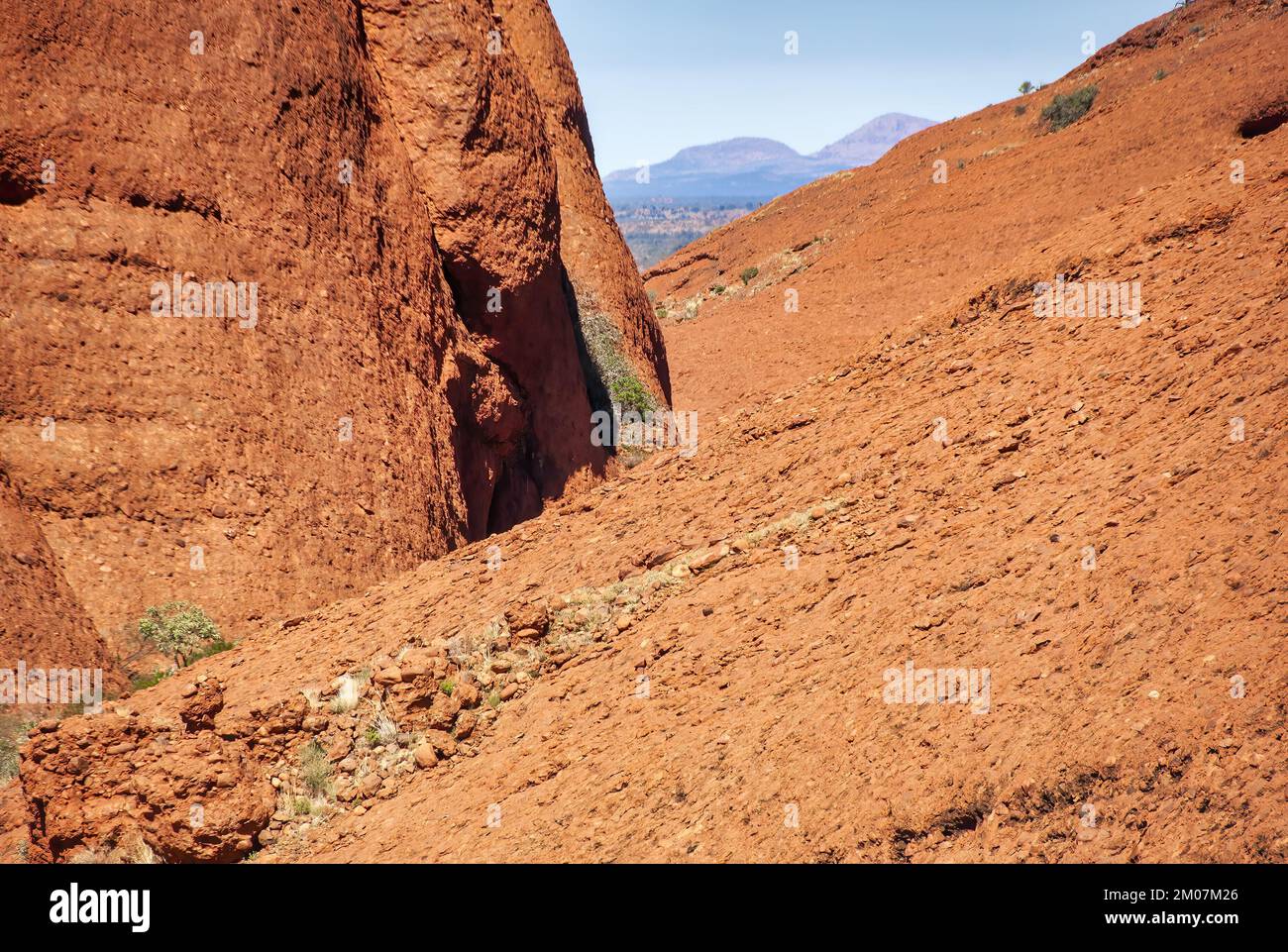 Mountains of Australian Outback under a blue sky - Northern Territory ...