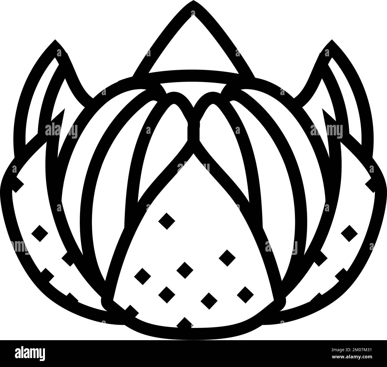 clementine mandarin line icon vector illustration Stock Vector Image ...