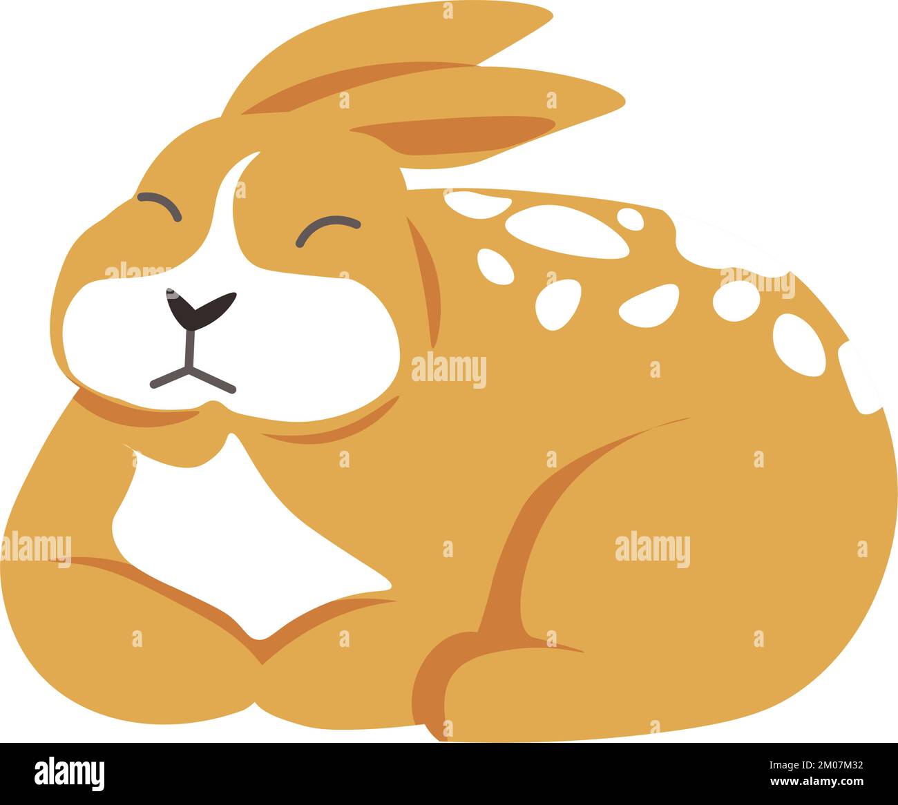Rabbit portrait, cutie bunny sleeping, vector Stock Vector Image & Art ...