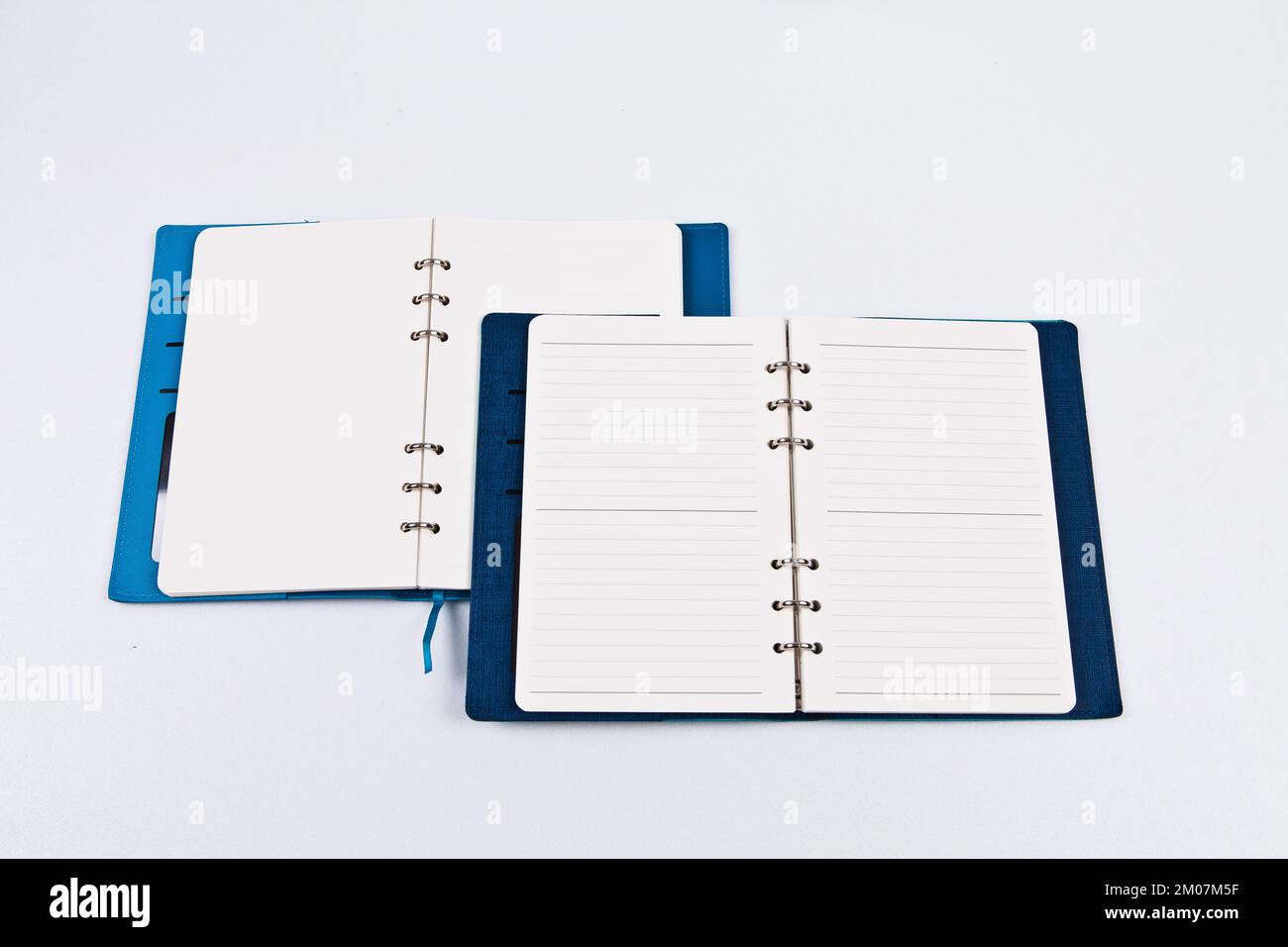 The empty note diary and the lined diary are side by side, and they are ...