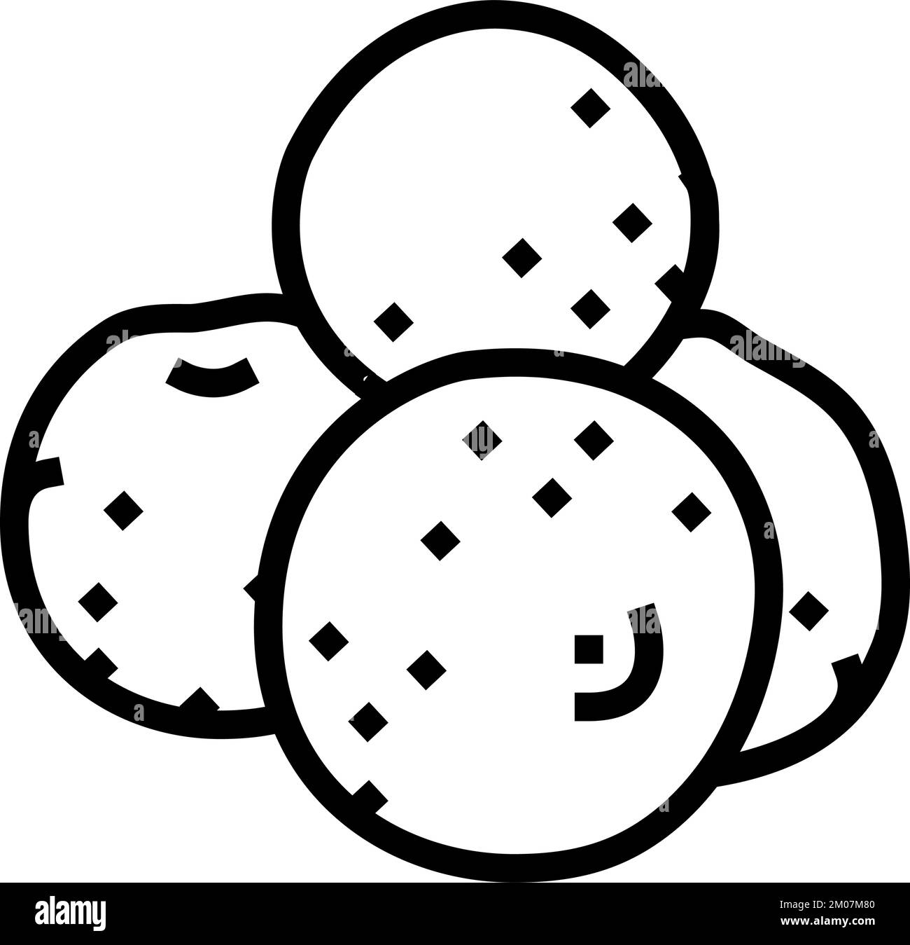 bunch tangerine line icon vector illustration Stock Vector Image & Art ...