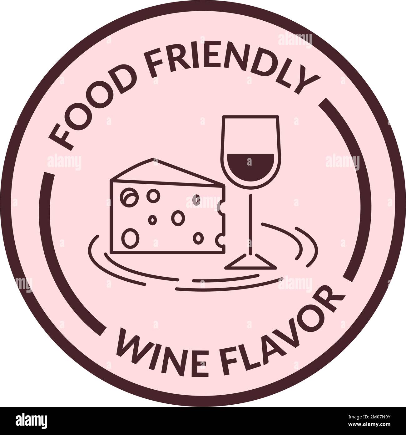 Food friendly wine flavor label for product vector Stock Vector Image ...