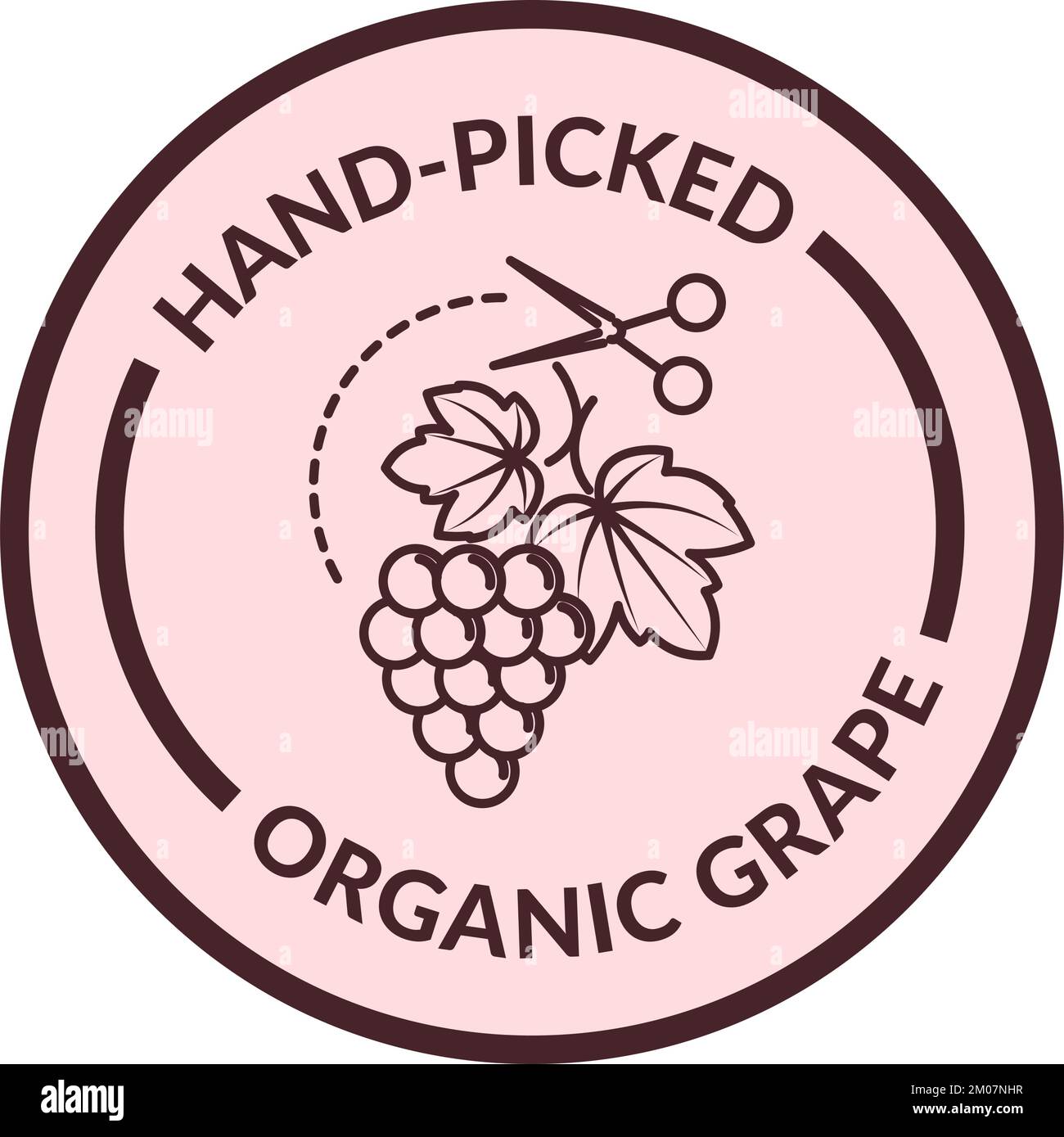 Hand picked organic grape, label for products Stock Vector Image & Art ...