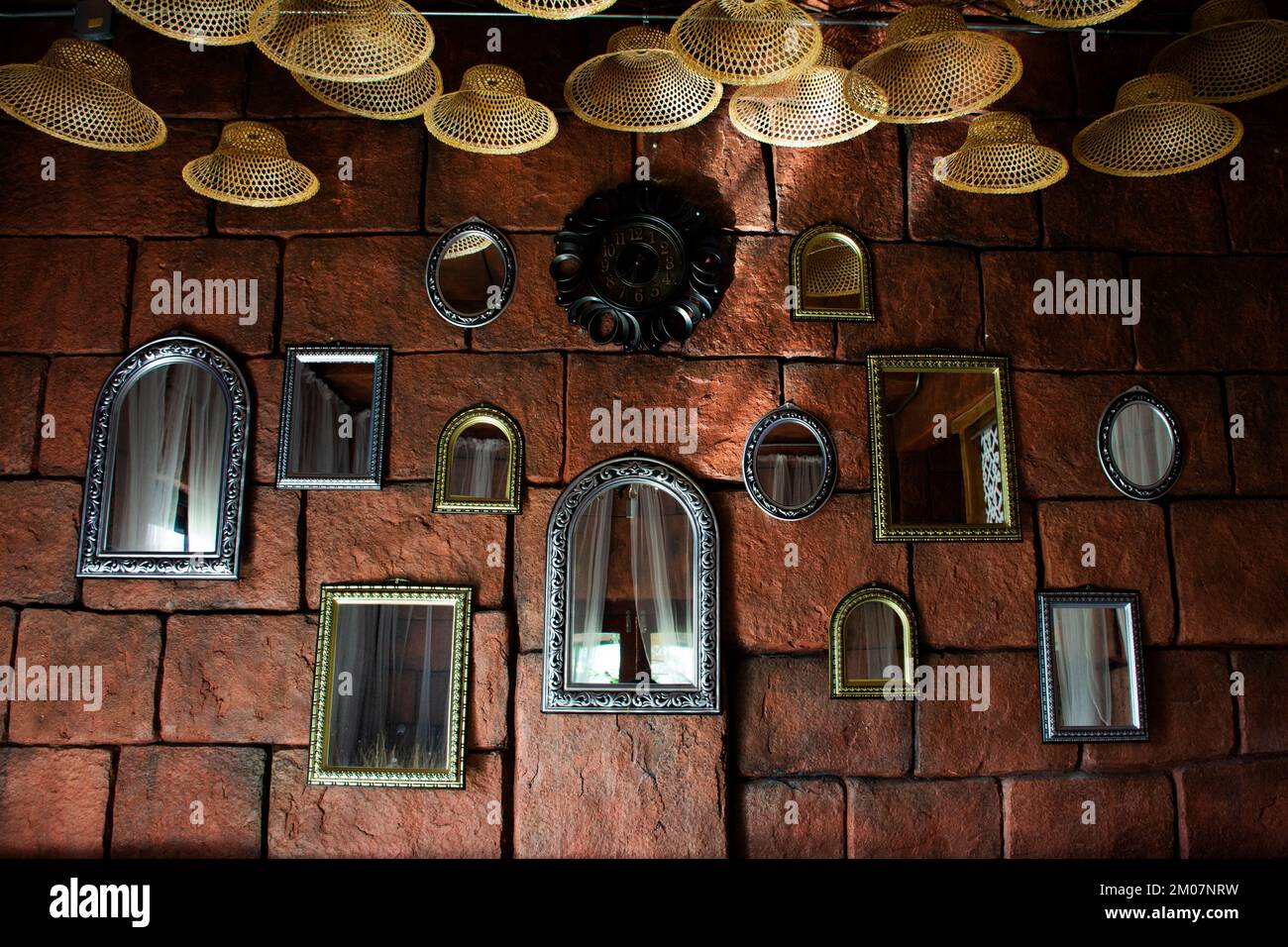 Interior design antique vintage retro modern building dining room of ...