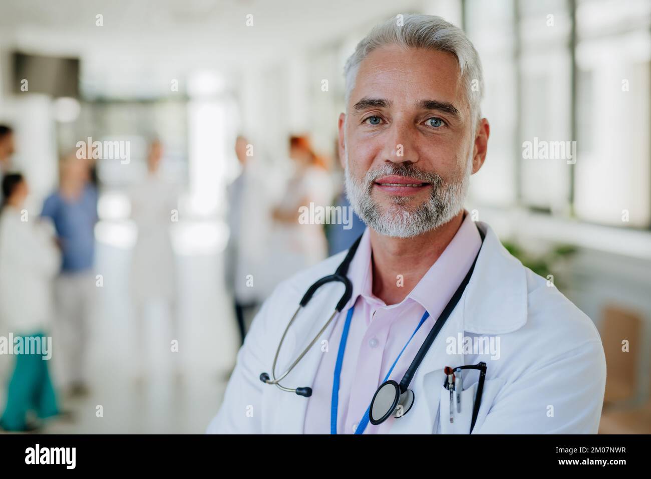 Portrait smiling doctor team hi-res stock photography and images - Alamy