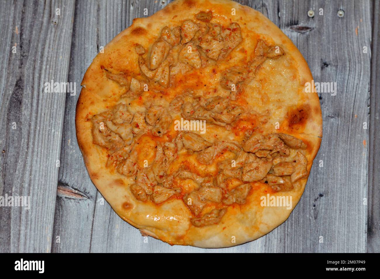 Traditional Arabic Syrian cuisine of a baked snack called Manakish a ...