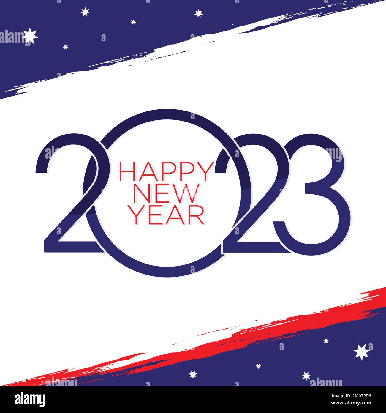 Happy New Year 2023 letter and number background. Vector illustration ...