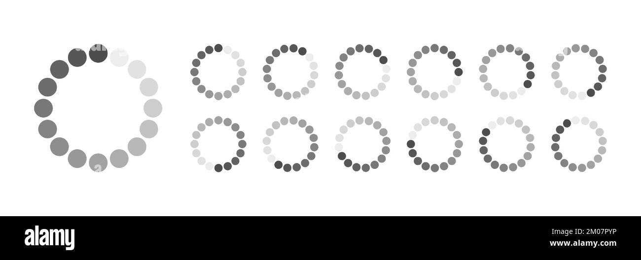 Circular Loading Buffering Icons Vector Stock Vector Image & Art - Alamy