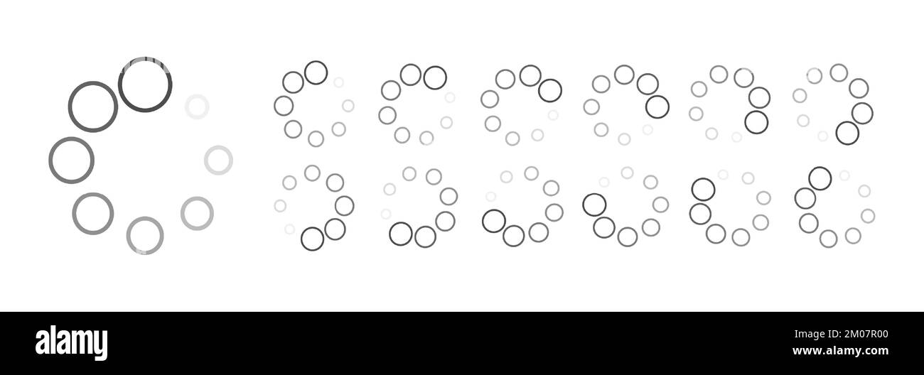 Circular Loading Buffering Icons Vector Stock Vector Image And Art Alamy