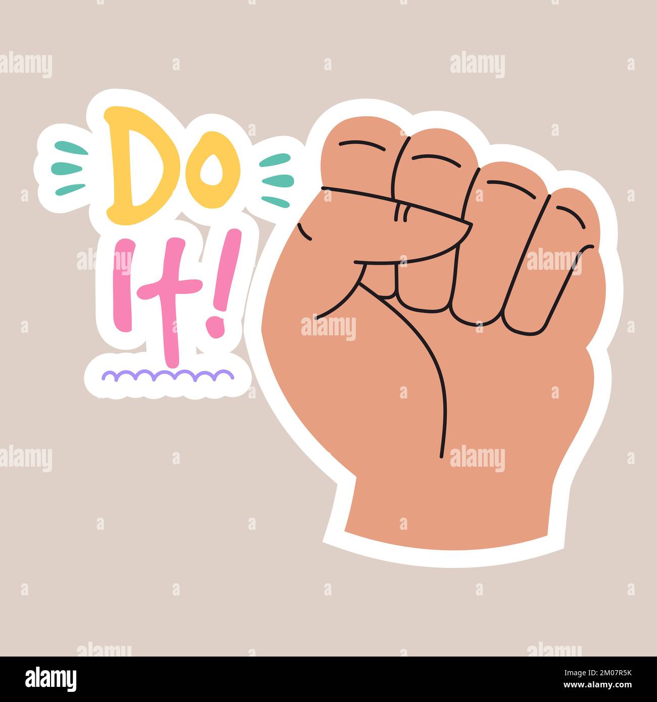 Do it groovy sticker. Reward sticker for teachers and kids. Hand drawn ...