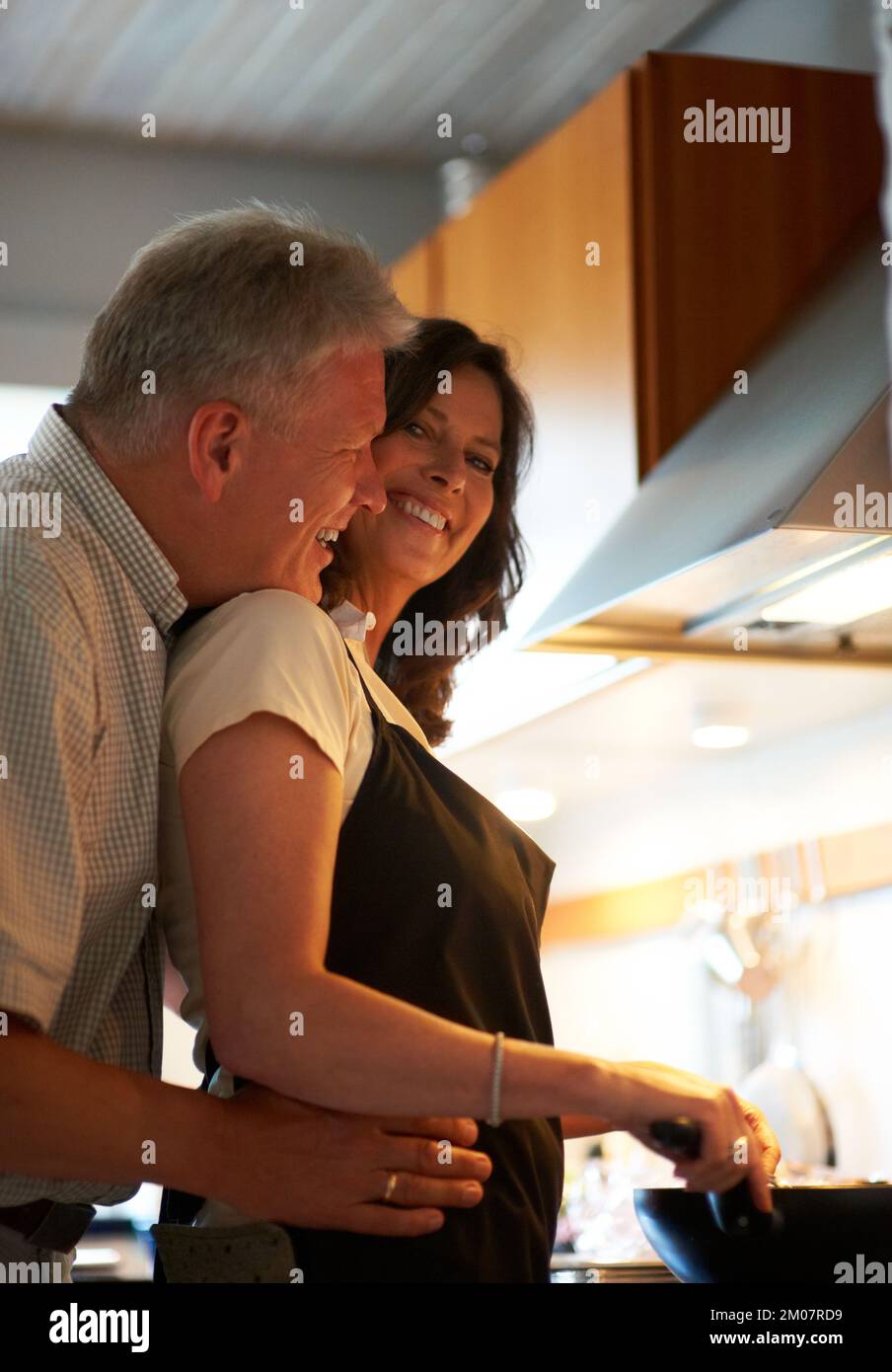 Something smells delicious. a senior couple cooking in the kitchen ...