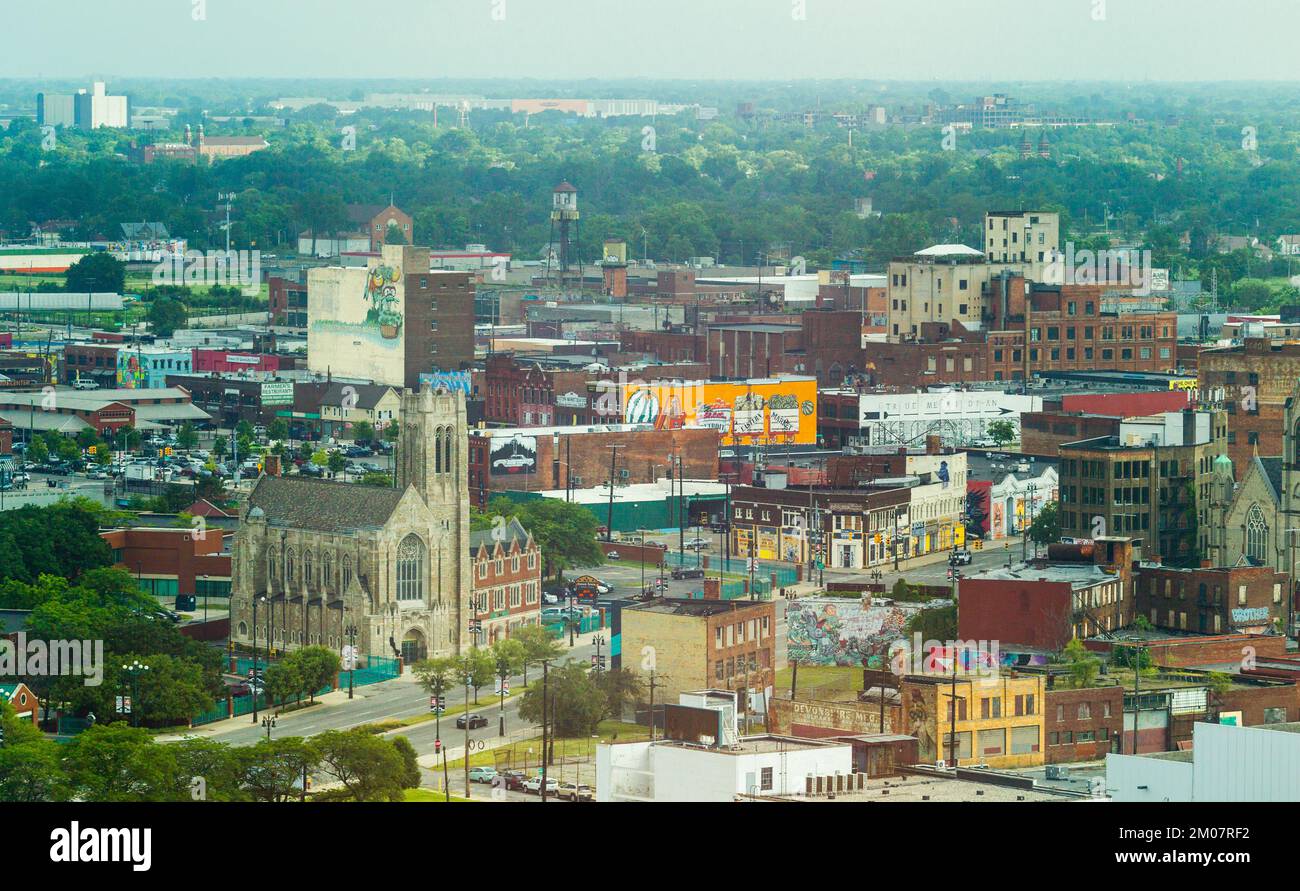 Eastern Market and Gratiot Avenue in Detroit, Michigan, USA Stock Photo ...