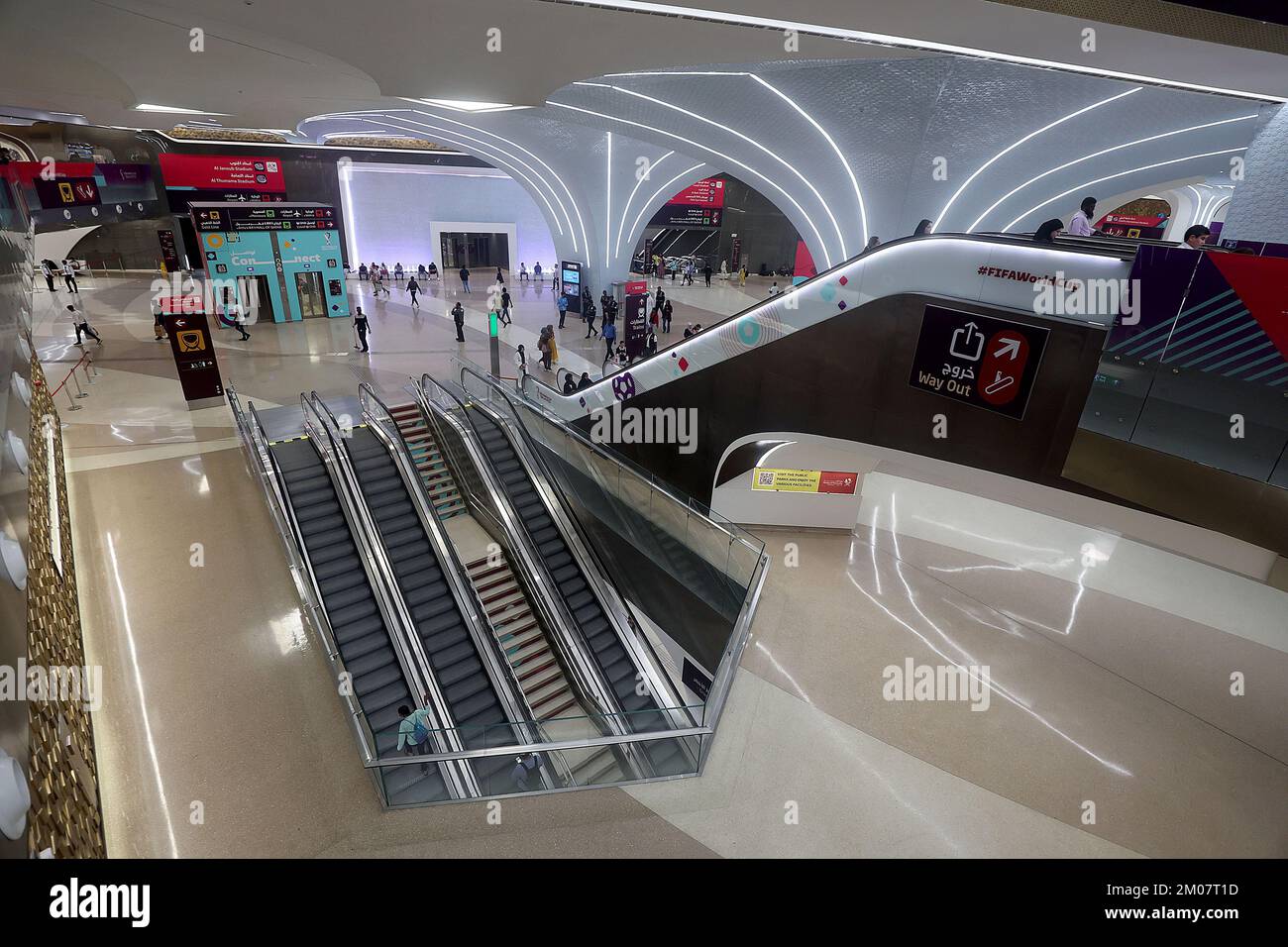 Msheireb metro station in Doha, Qatar on 04. December, 2022. Photo ...