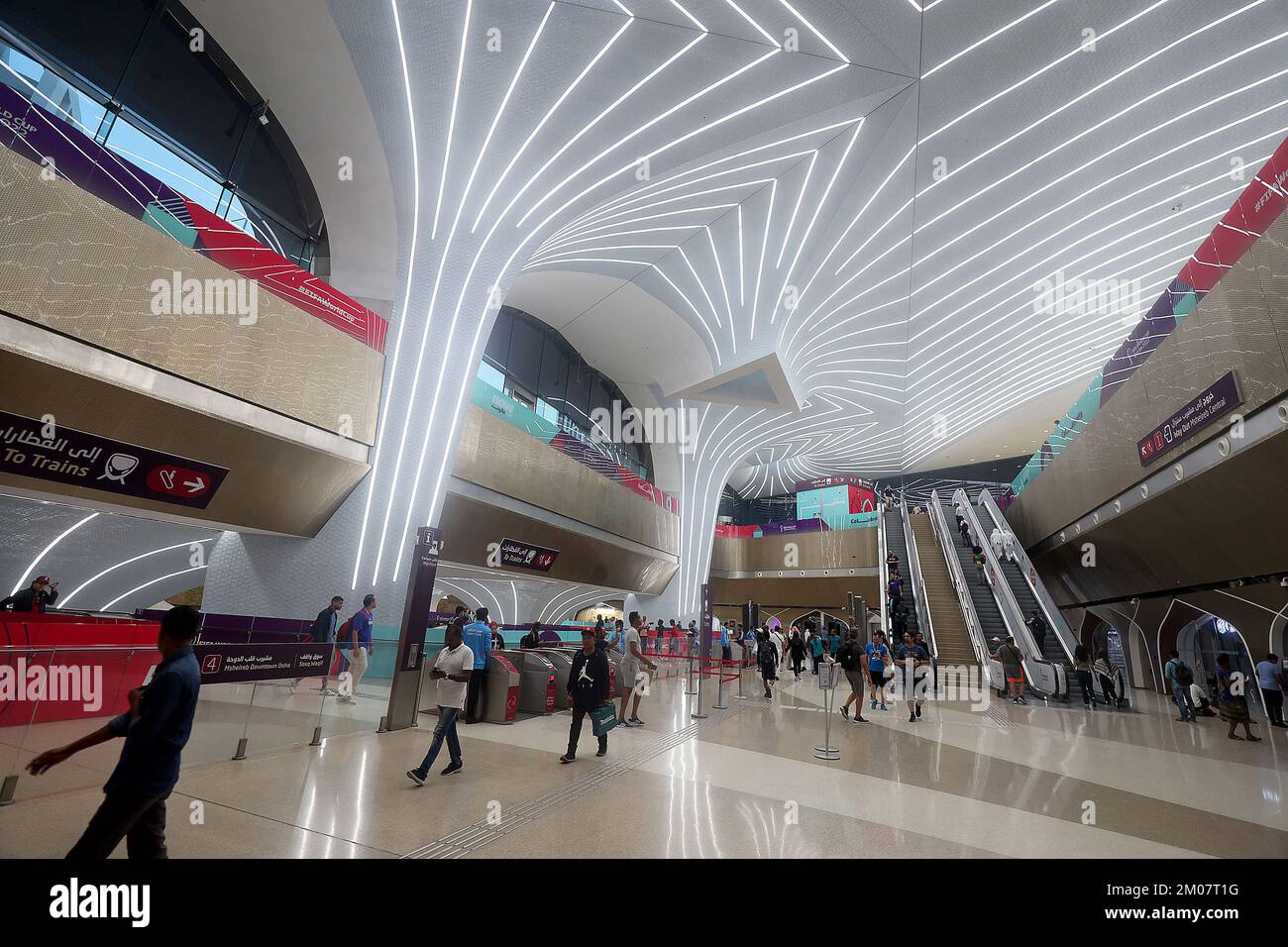 Msheireb metro station in Doha, Qatar on 04. December, 2022. Photo ...