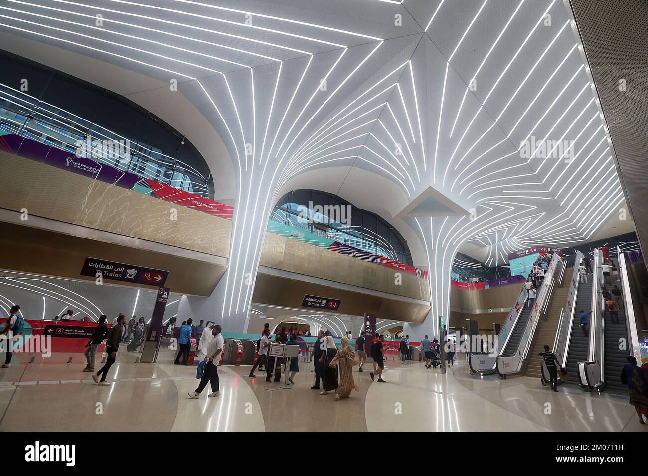 Msheireb metro station in Doha, Qatar on 04. December, 2022. Photo ...