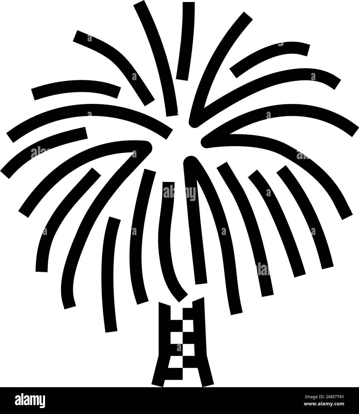 canary island date palm line icon vector illustration Stock Vector ...