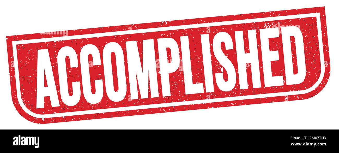 Accomplished word hi-res stock photography and images - Alamy
