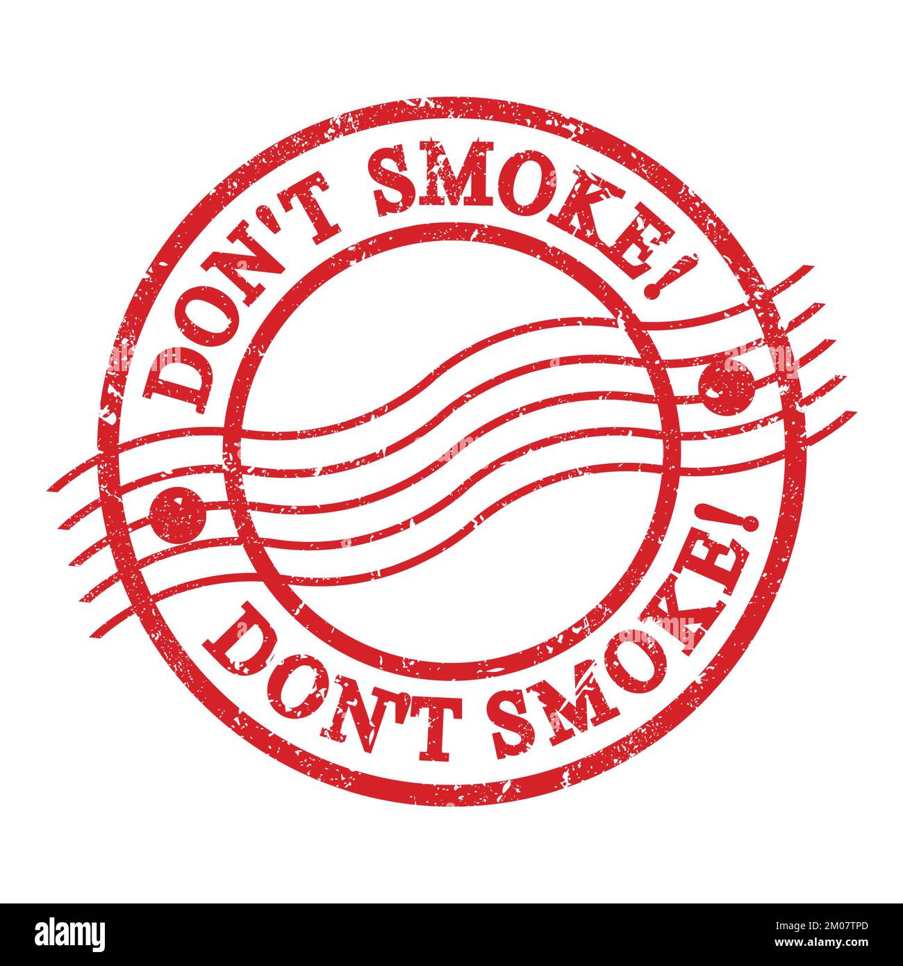 DON'T SMOKE!, text written on red grungy postal stamp Stock Photo - Alamy