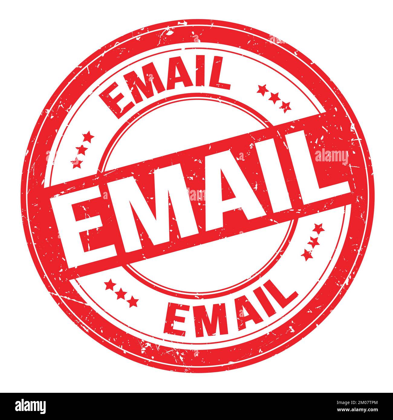 EMAIL text written on red round grungy stamp sign Stock Photo - Alamy