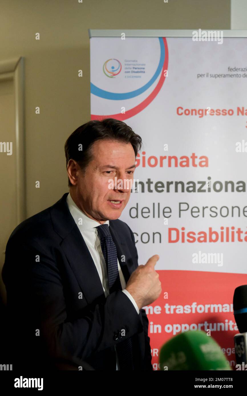 The leader of the 5-star movement Giuseppe Conte intervie during the ...