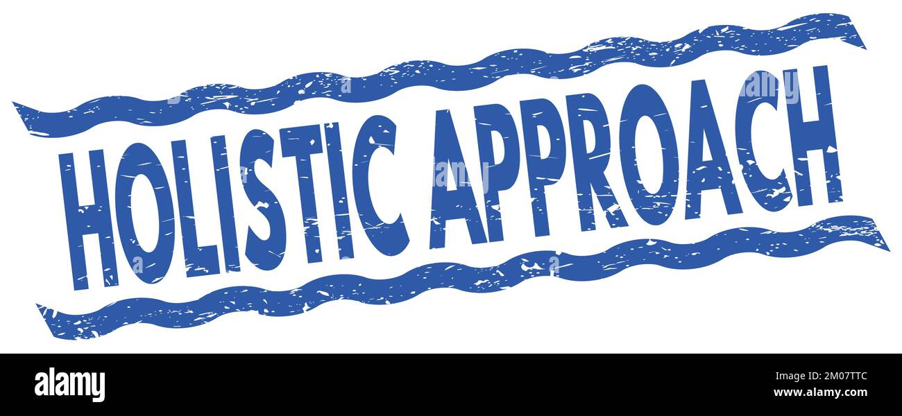 HOLISTIC APPROACH text written on blue lines stamp sign Stock Photo - Alamy