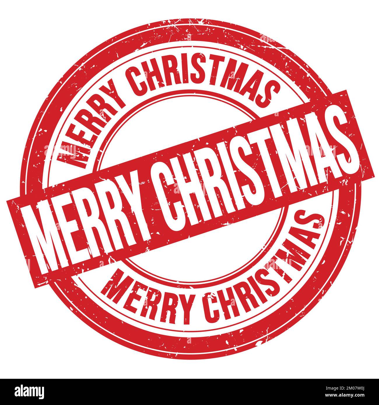 MERRY CHRISTMAS text written on red round grungy stamp sign Stock Photo ...