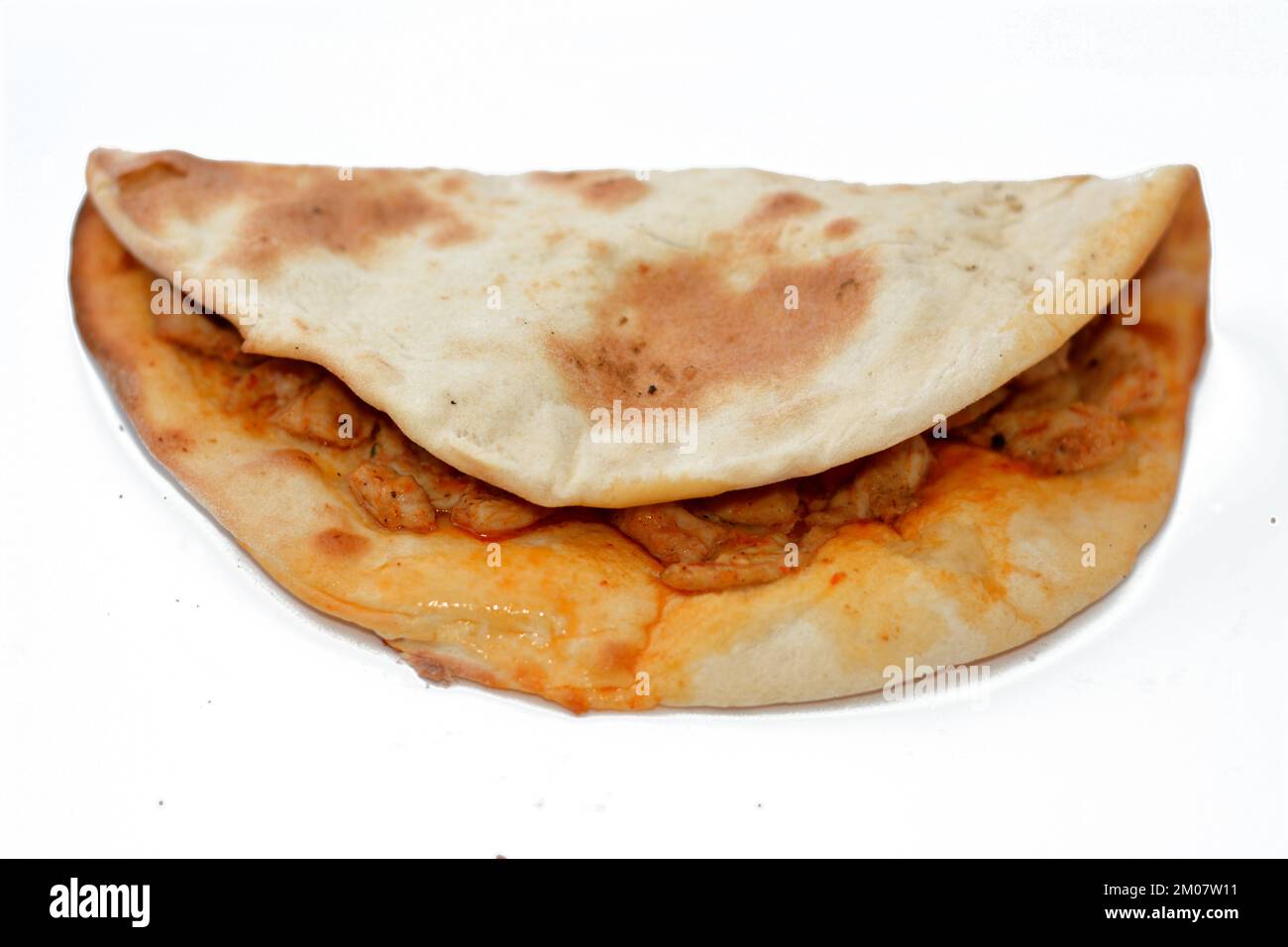 Traditional Arabic Syrian cuisine of a baked snack called Manakish a ...