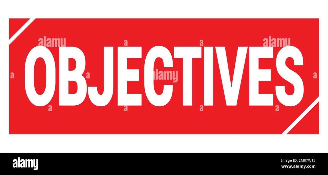 Objectives text Cut Out Stock Images & Pictures - Alamy