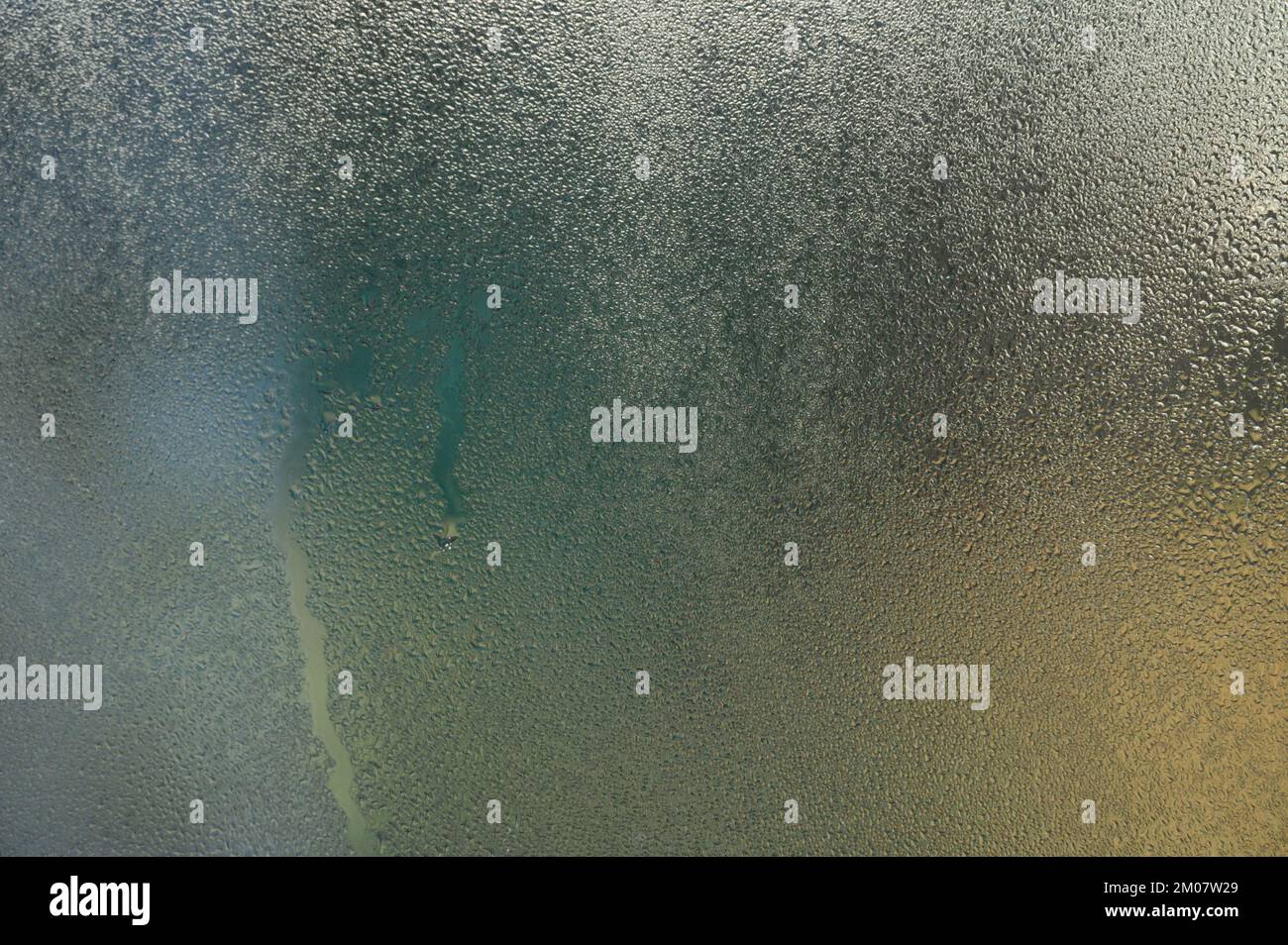 Condensation on the window from a sudden change in temperature outside ...