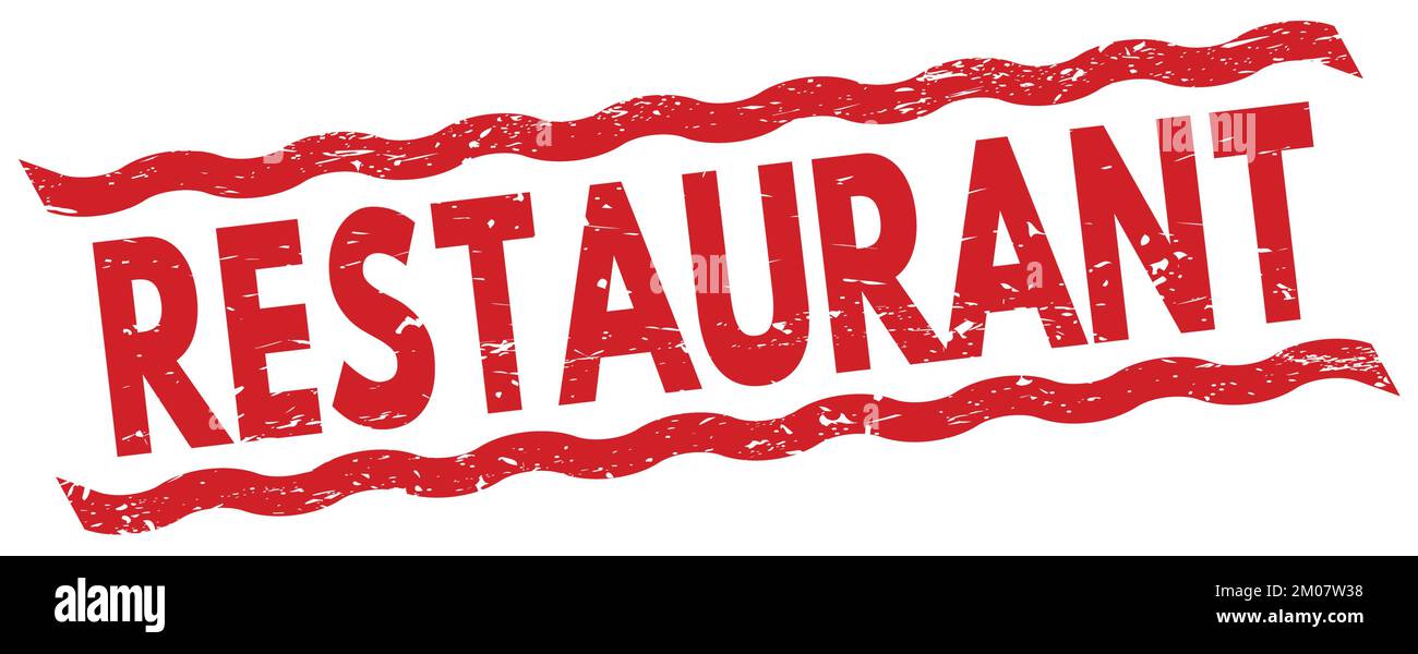 RESTAURANT text written on red lines stamp sign Stock Photo - Alamy