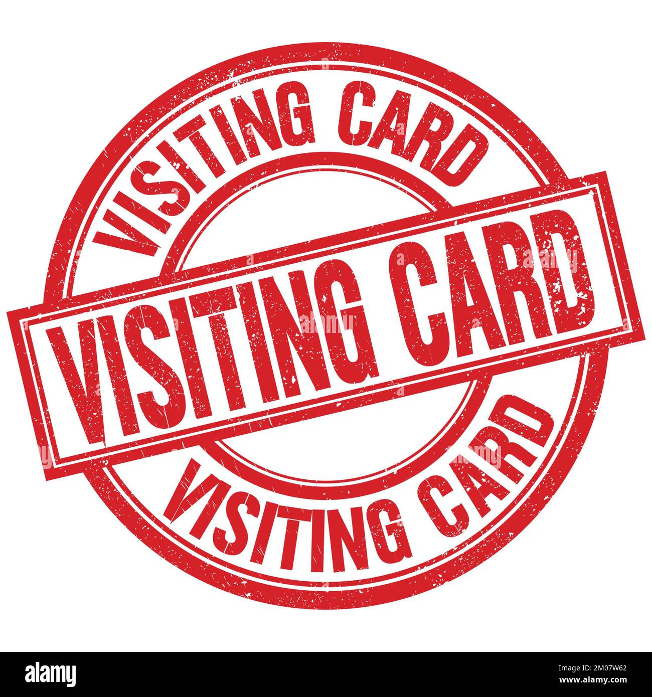 VISITING CARD text written word on red round stamp sign Stock Photo - Alamy