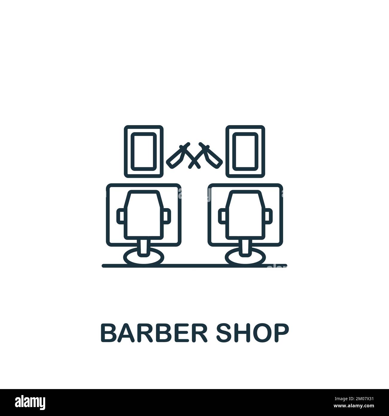 Barber Shop icon. Monochrome simple Barber Shop icon for templates, web ...