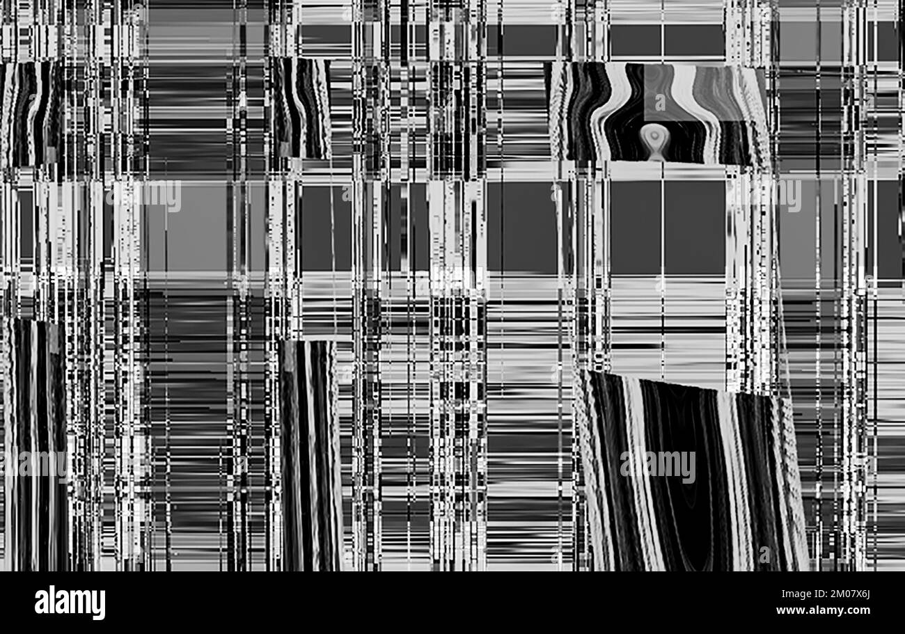 pattern of fantasy electric tecno background in black and white lines ...