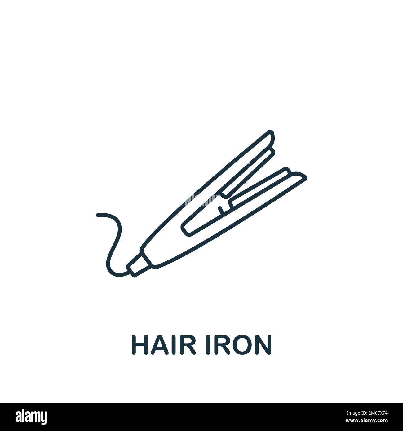 Hair Iron icon. Monochrome simple Barber Shop icon for templates, web ...