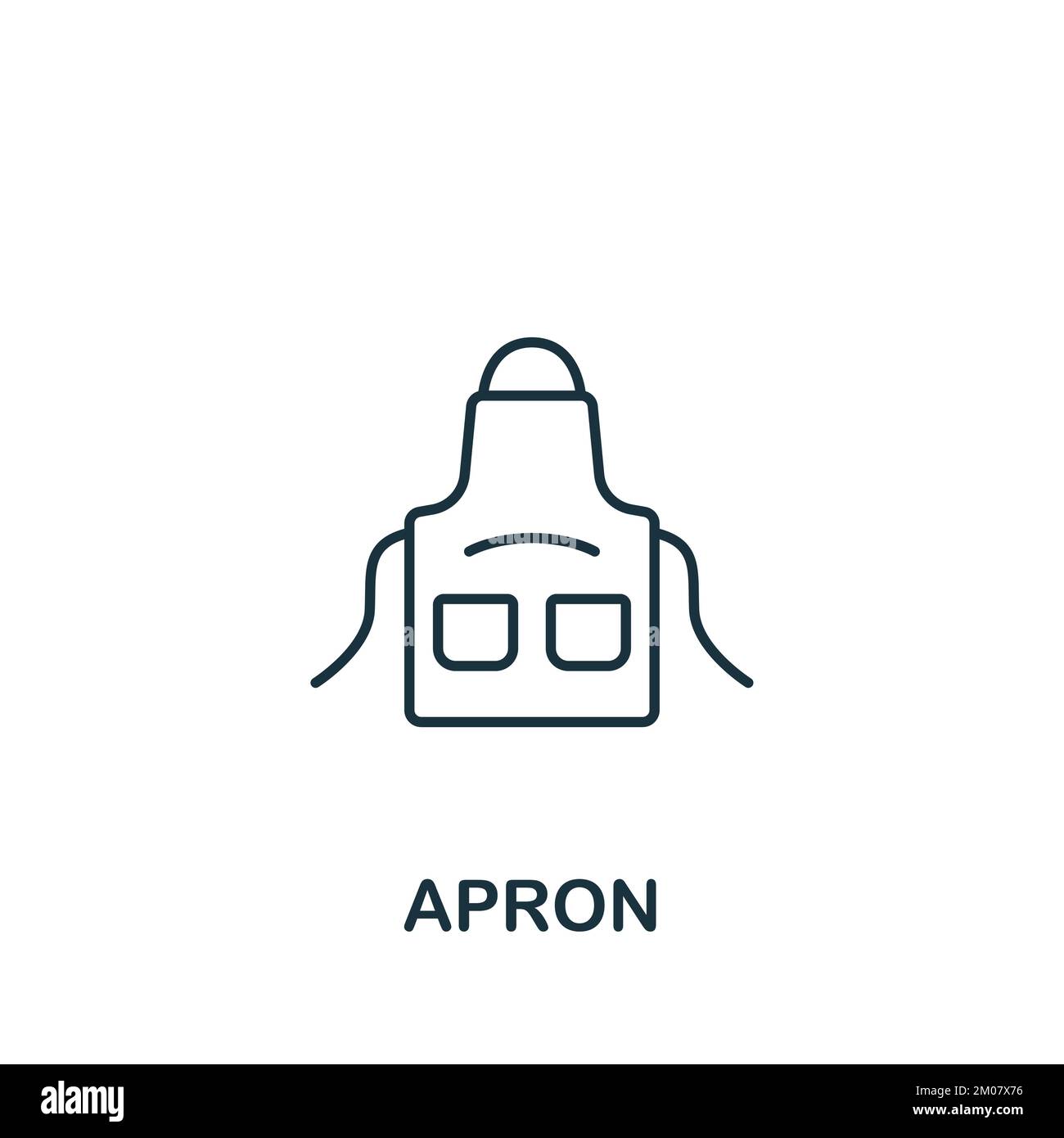 Apron icon. Monochrome simple Barber Shop icon for templates, web ...
