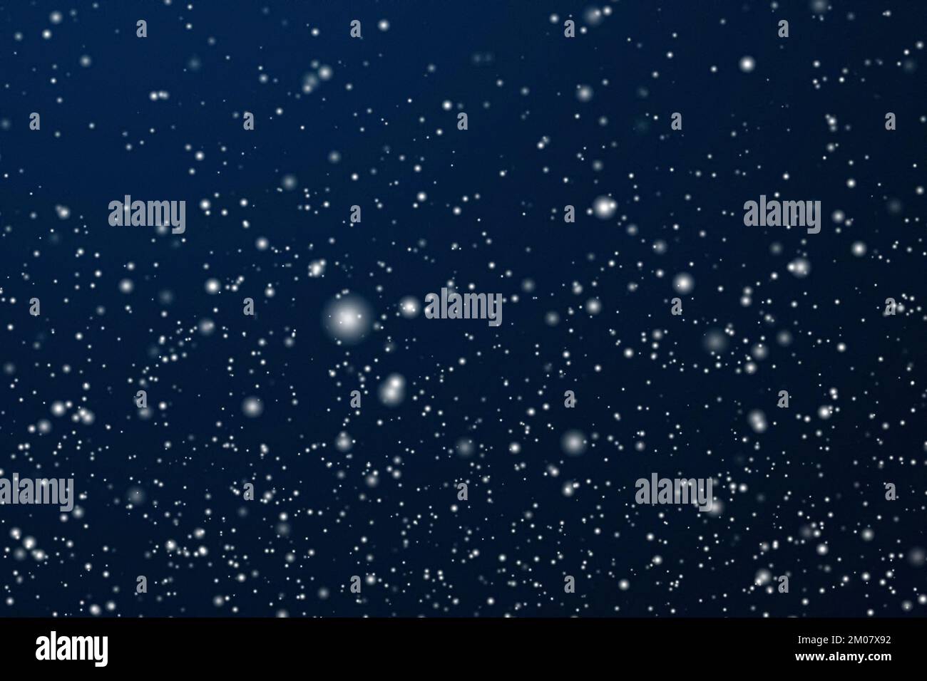 Winter holidays and wintertime background, white snow falling on dark ...