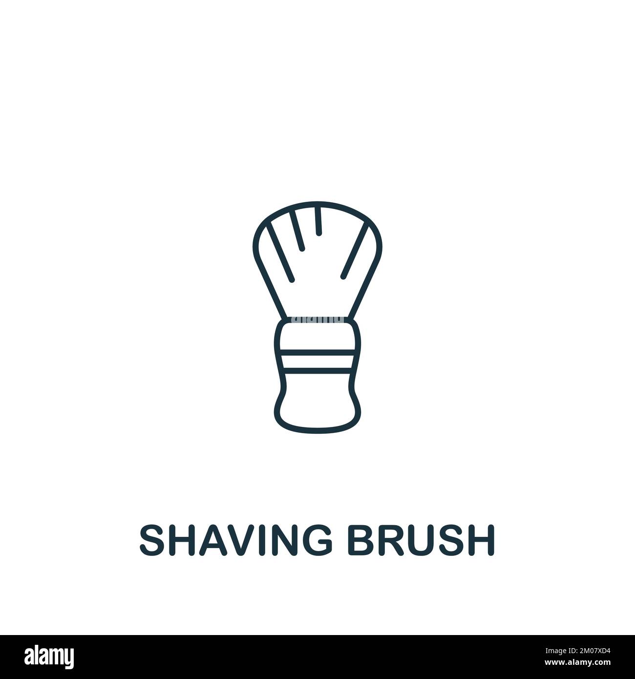 Shaving Brush icon. Monochrome simple Barber Shop icon for templates ...