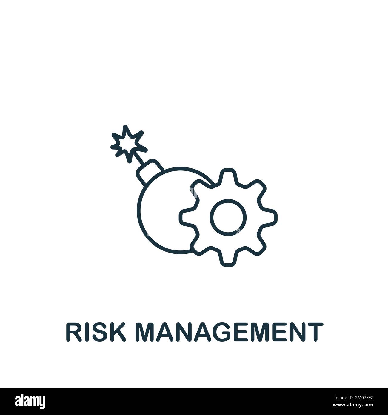 Risk Management icon. Monochrome simple Business Intelligence icon for ...