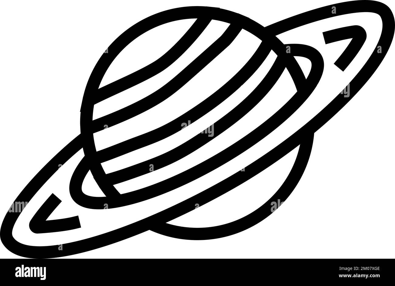 saturn planet line icon vector illustration Stock Vector Image & Art ...