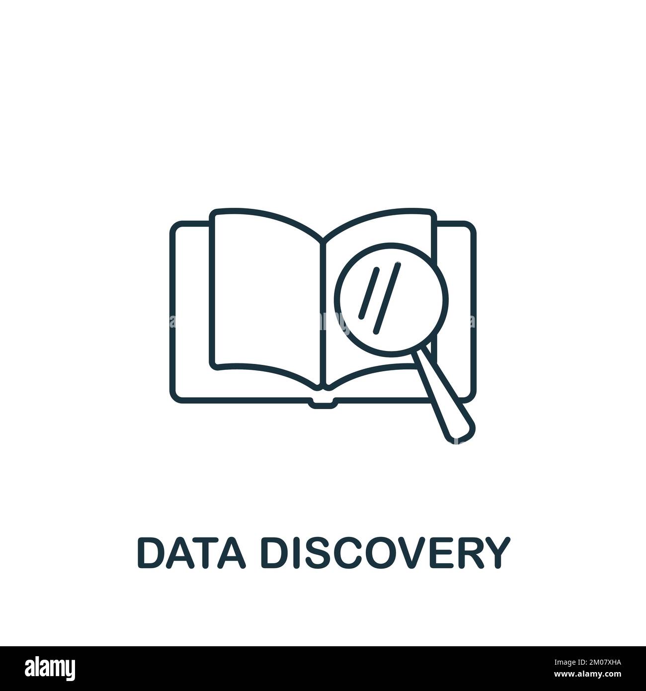 Data Discovery icon. Monochrome simple Business Intelligence icon for ...