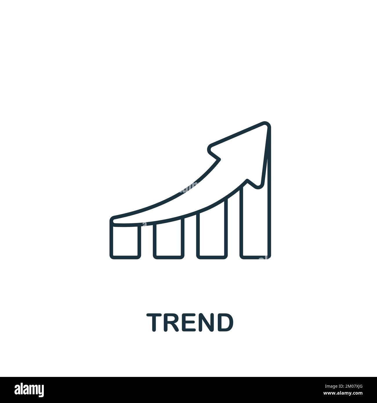 Trend icon. Monochrome simple Business Intelligence icon for templates ...