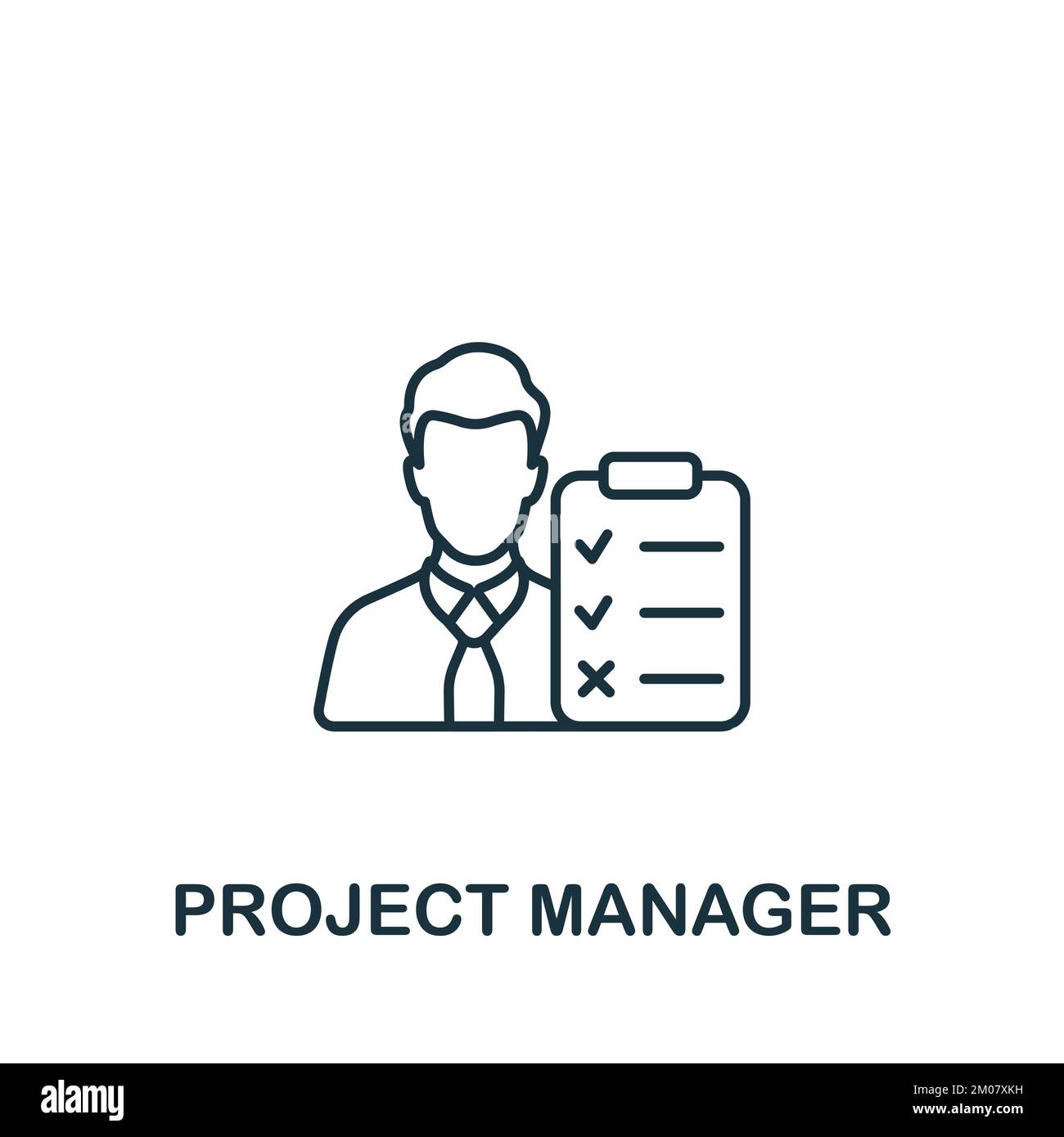 Project Manager icon. Monochrome simple Business Intelligence icon for ...