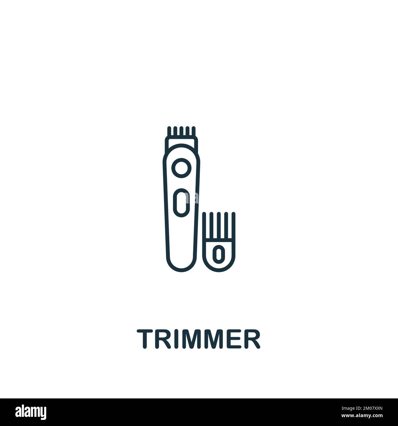 Trimmer icon. Simple line element barber shop symbol for templates, web ...