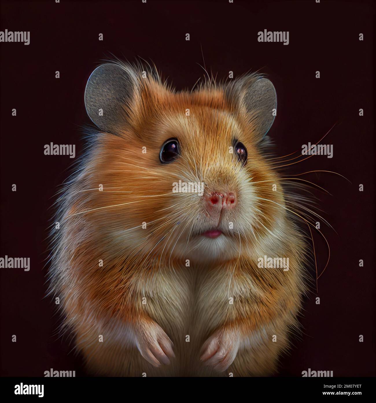 Portrait of a Hamster illustration Stock Photo - Alamy