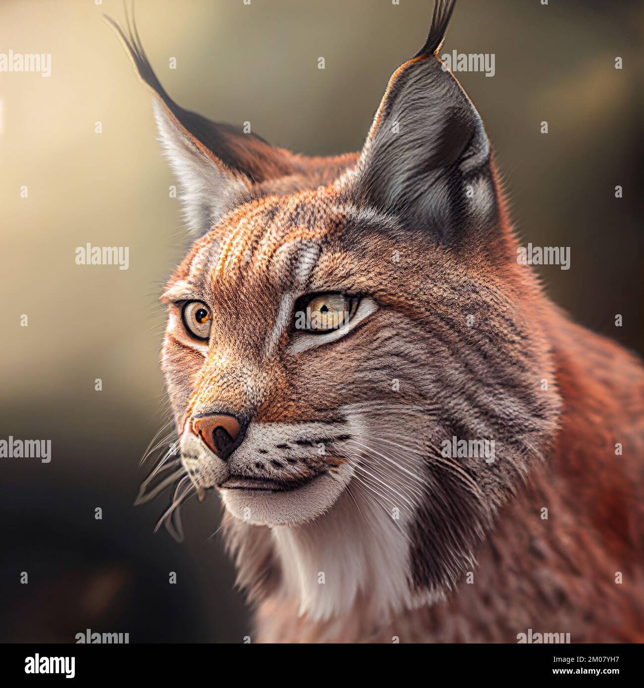 portrait of a lynx illustration Stock Photo - Alamy