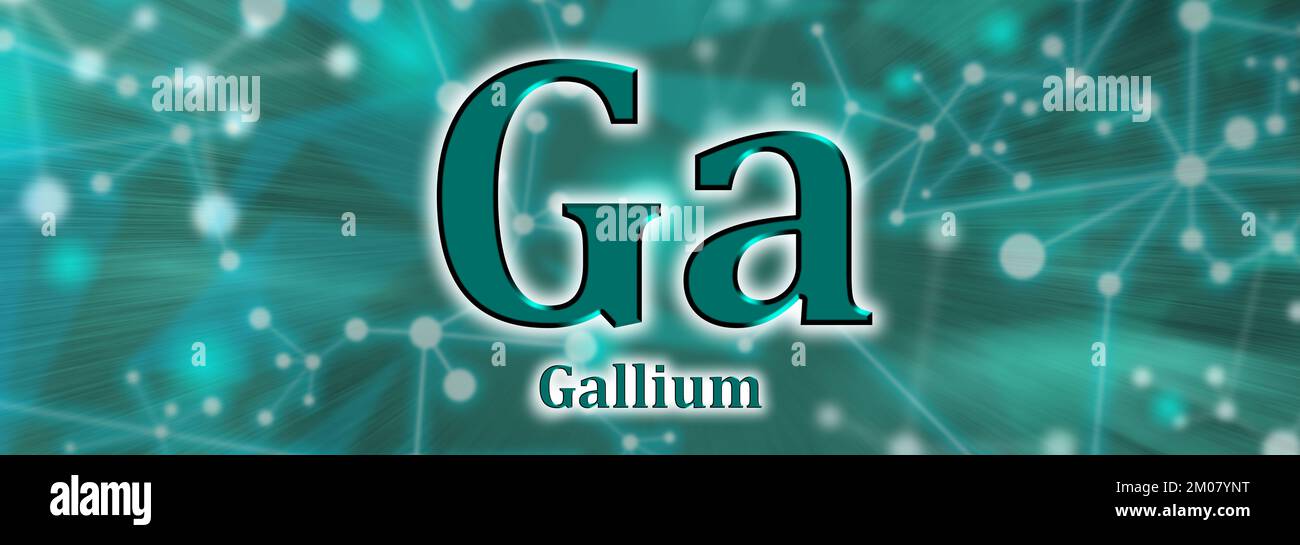 Ga symbol. Gallium chemical element on green network background Stock ... Ga symbol. Gallium chemical element on green network background Stock ...