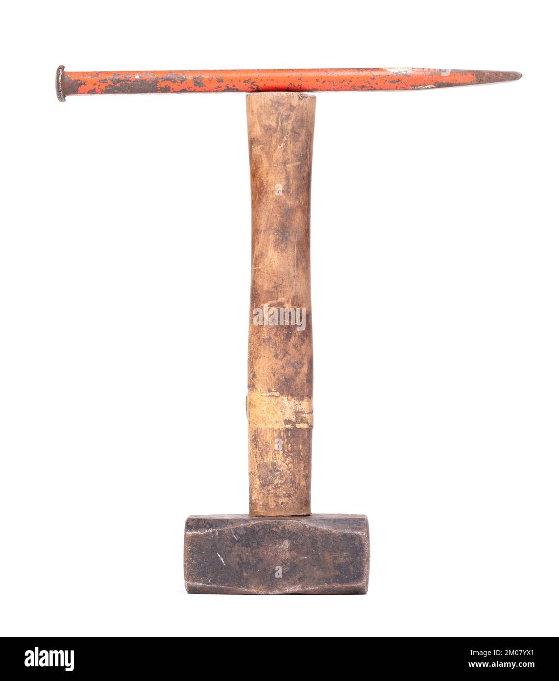 Old grungy chisel for stone works, isolated Stock Photo - Alamy