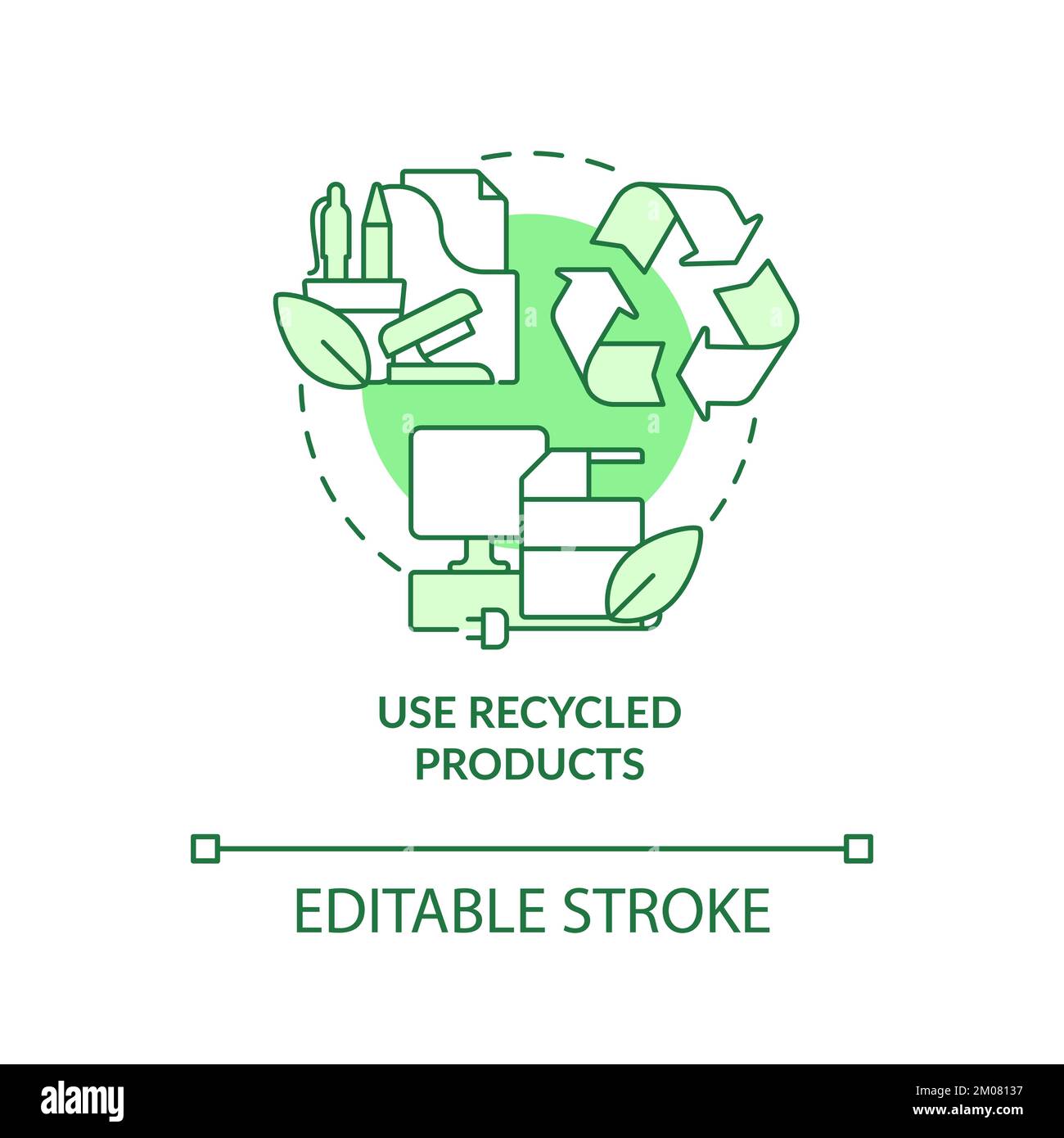 Use recycled products green concept icon Stock Vector Image & Art - Alamy
